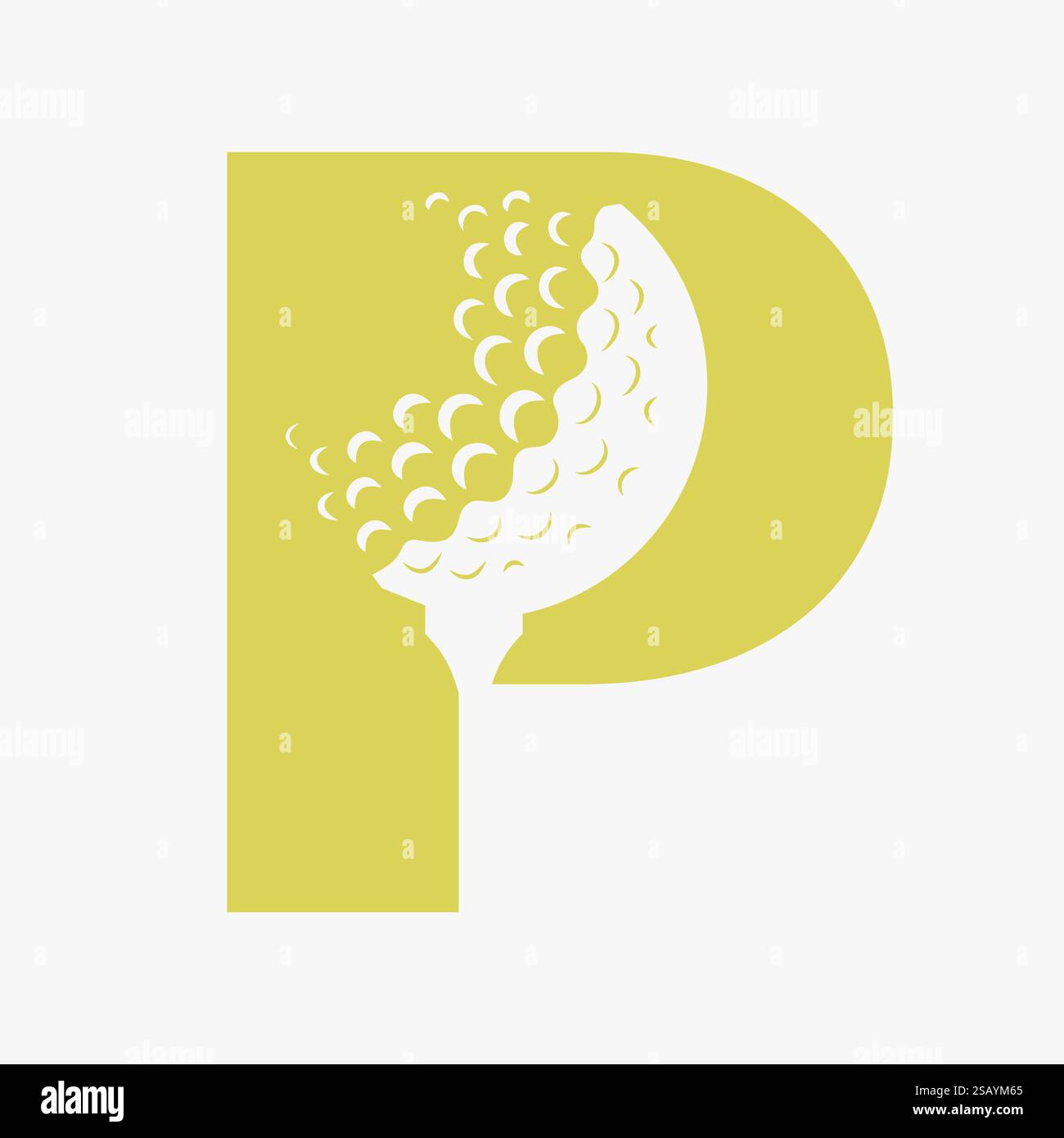 Initial Golf Ball On Letter P Logo Design Vector Template. Golf Logo ...