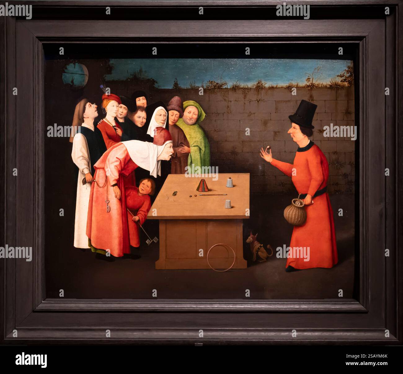 Paris, France - 10 19 2024: Le Louvre Museum. Figure of the madman. Oil ...