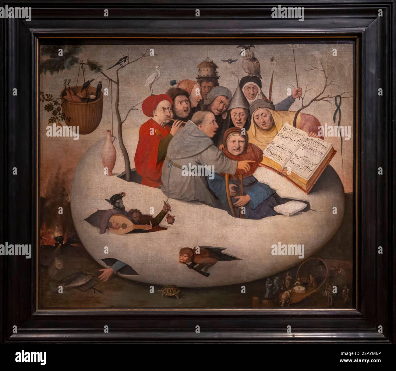 Paris, France - 10 19 2024: Le Louvre Museum. Figure of the madman. Oil ...