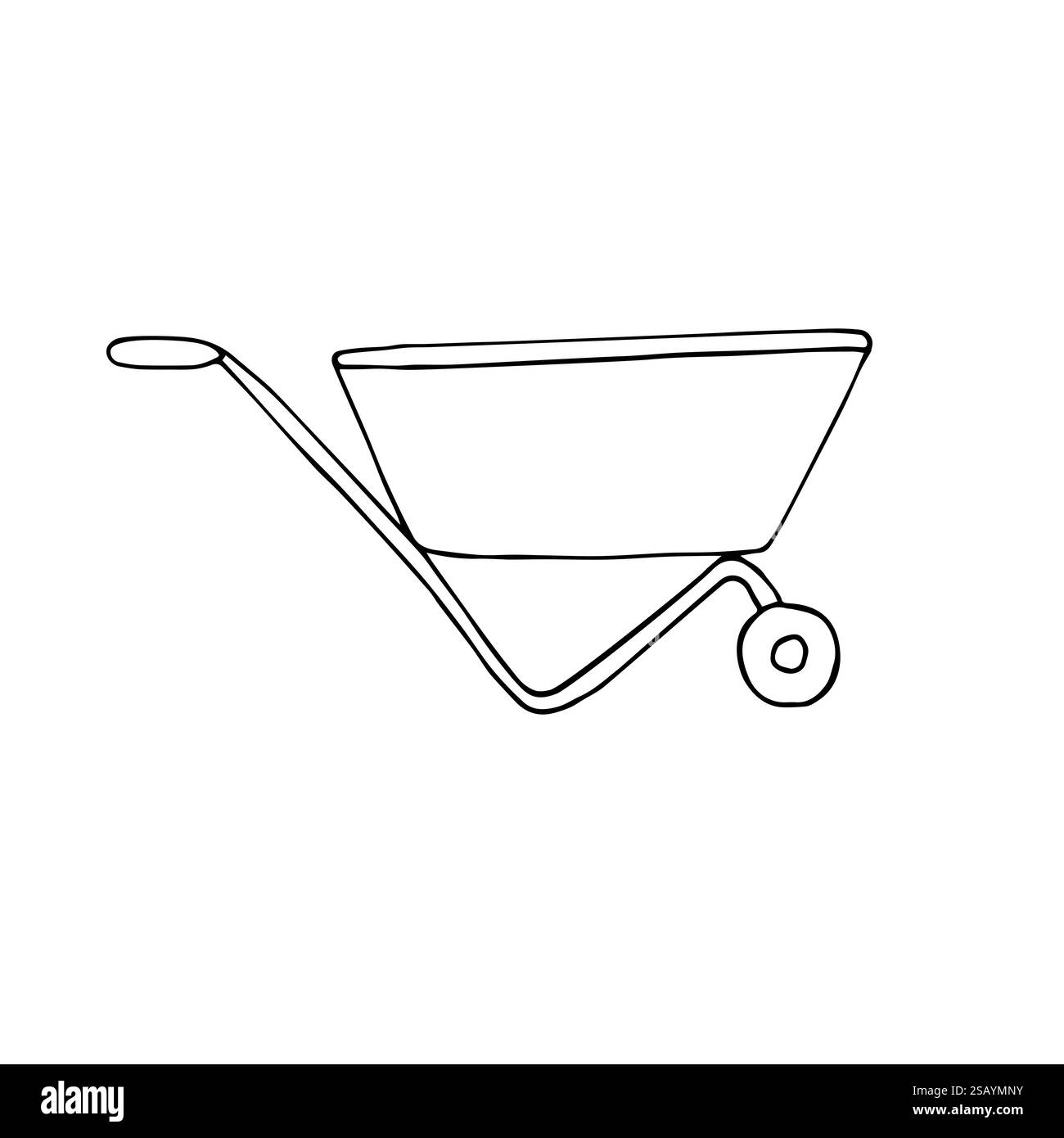 Vector hand drawn doodle sketch wheel barrow isolated on white background Stock Vector Image ...