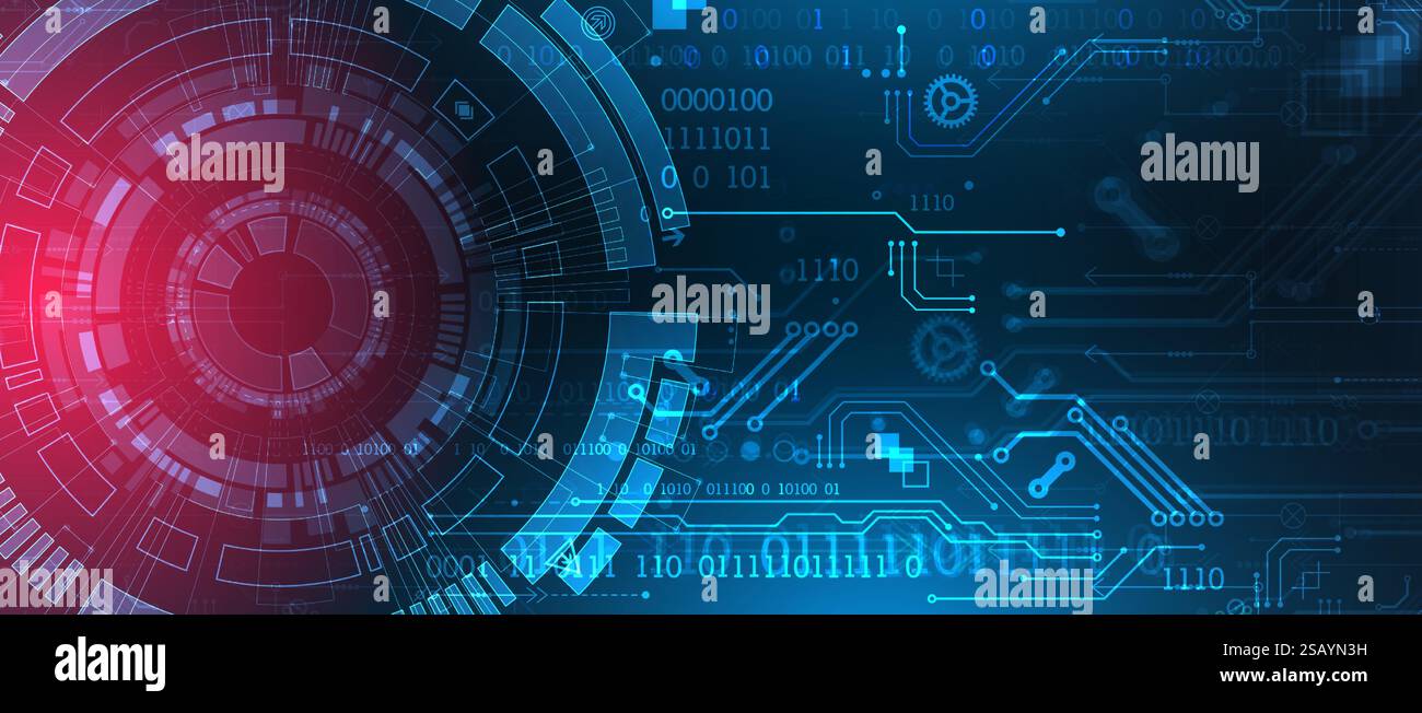 Abstract background. Scientific and technological concept with the use ...