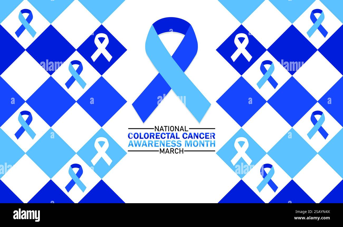 National Colorectal Cancer awareness Month. March. Vector illustration ...