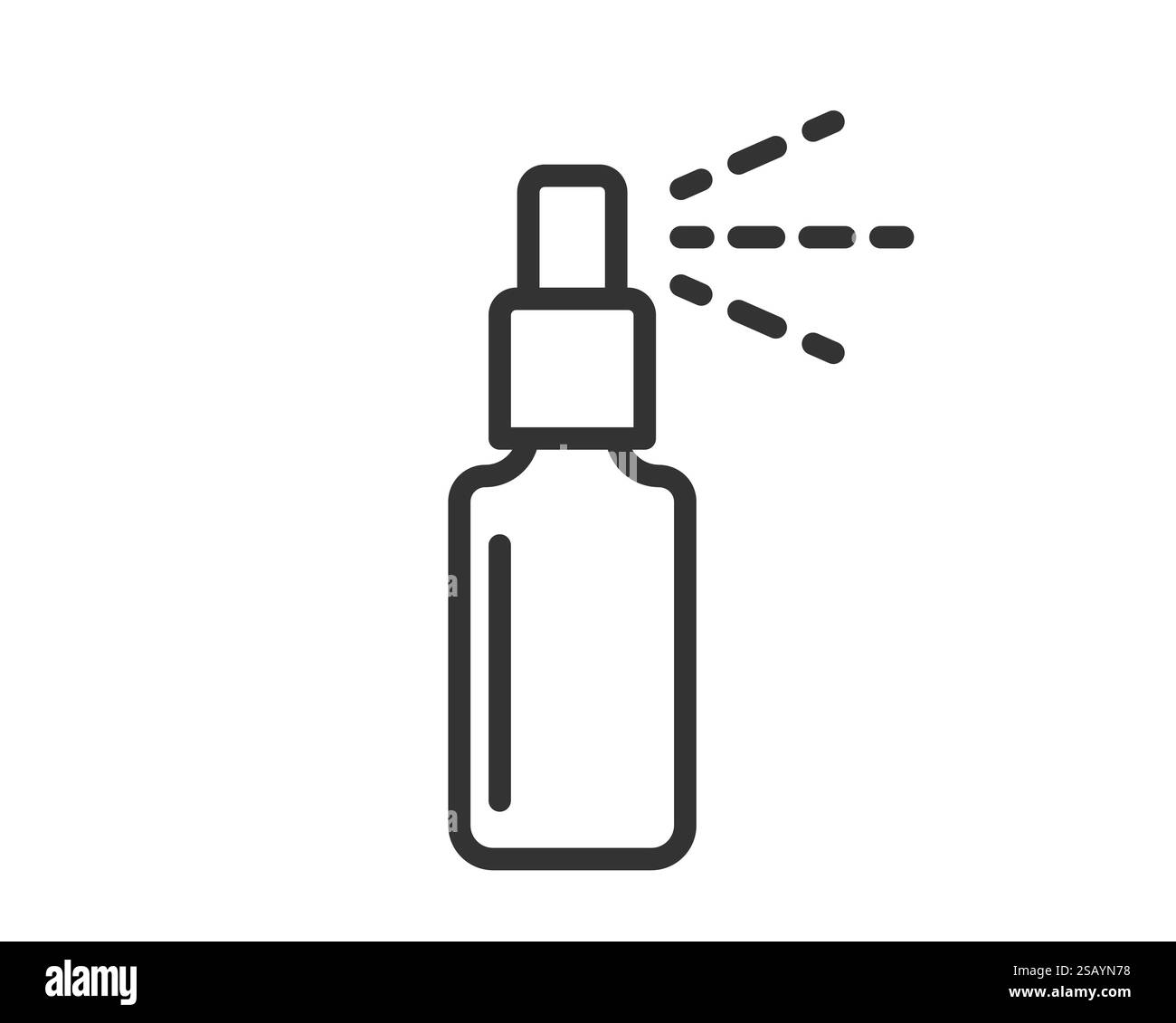 Bottle spray icon for cosmetics, body and skin care, perfumes isolated ...