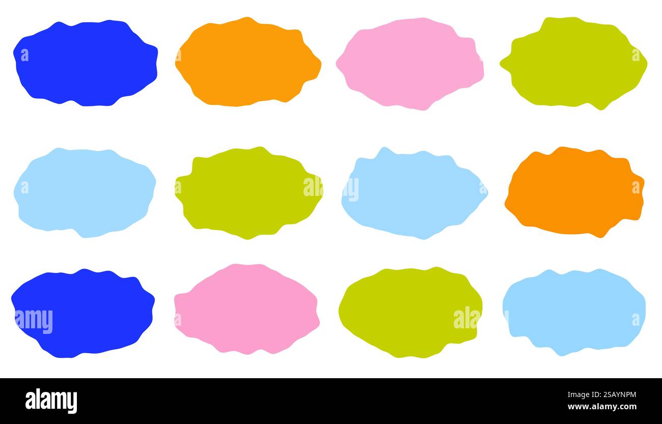 Collection of irregular shapes in vibrant colors hi-res stock ...