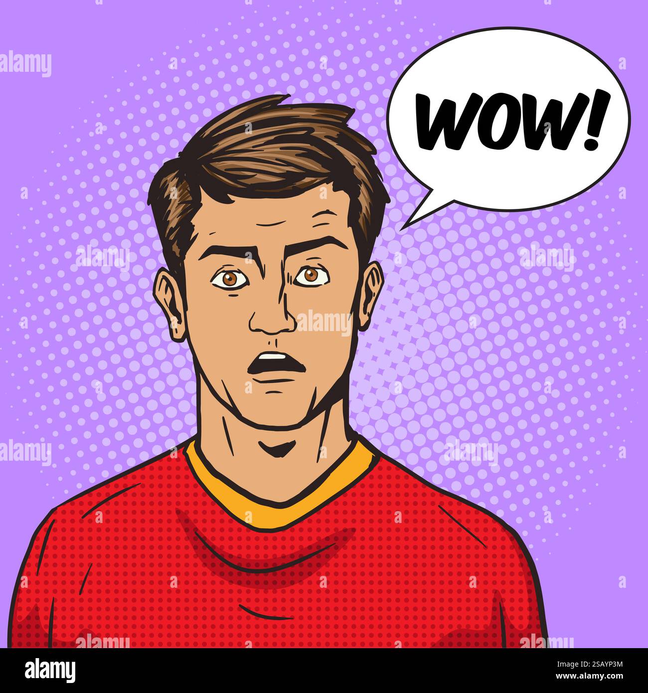 Man surprised look on face Stock Vector Images - Alamy