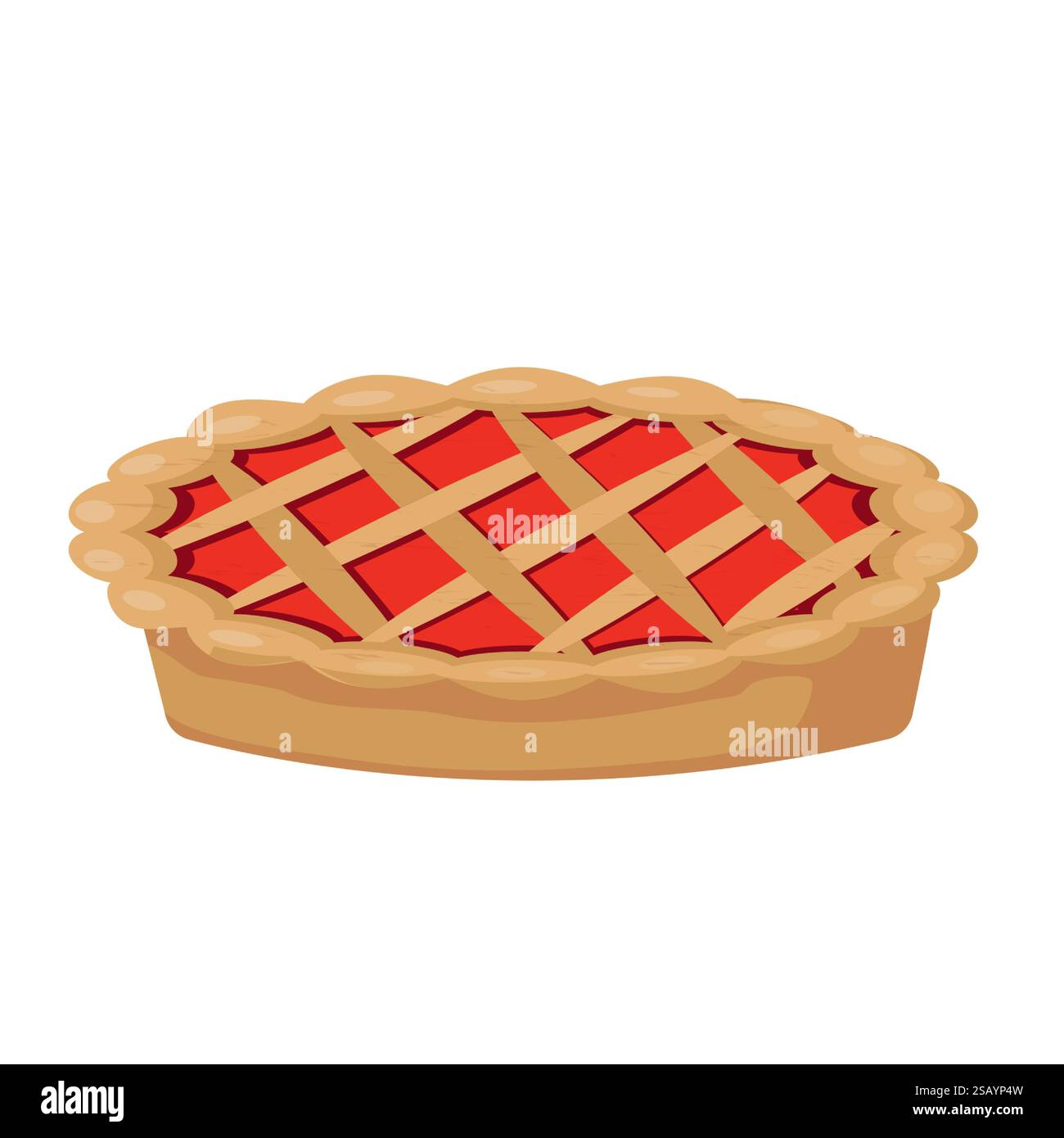 Delicious food sweet dessert apple pie cartoon illustration Stock ...
