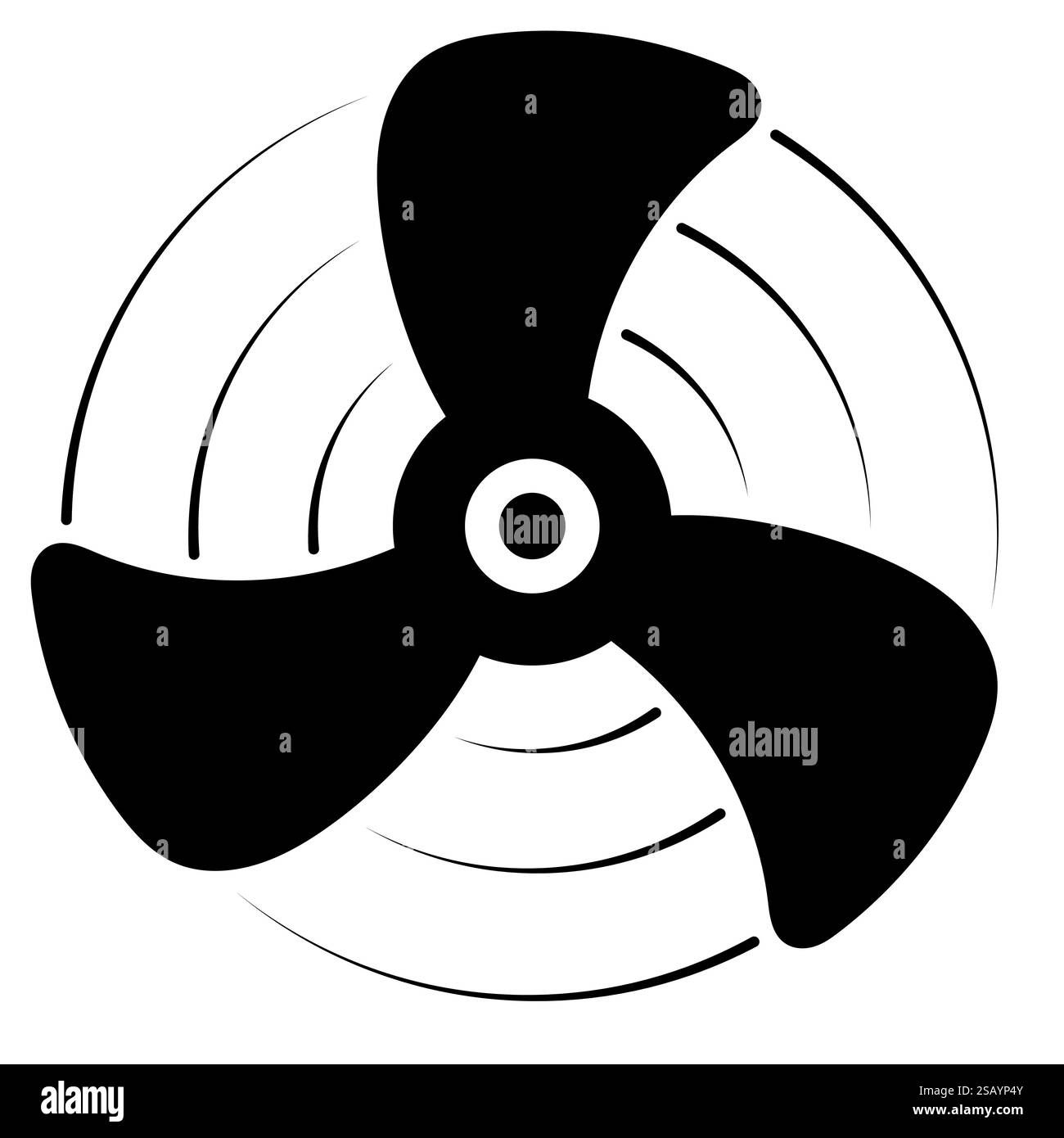 Fan Icon with Blades, cooling ventilation air wind motion Stock Vector ...