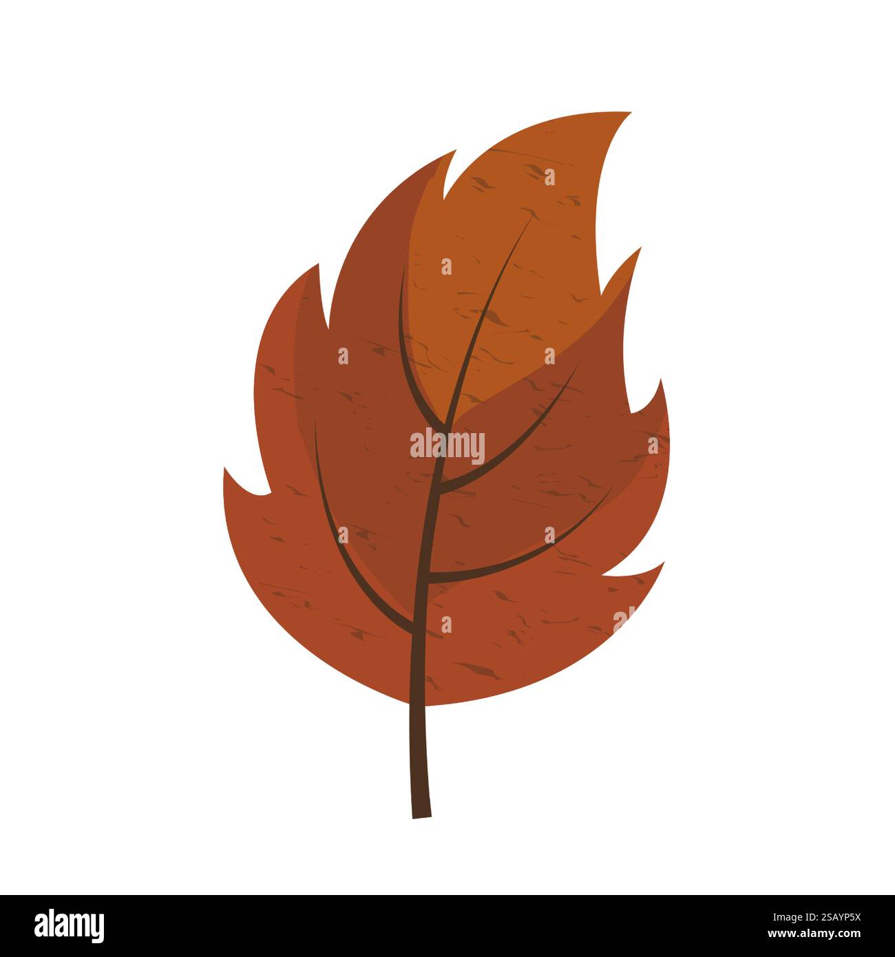 Autumn nature red leaf plant cartoon illustration Stock Vector Image ...