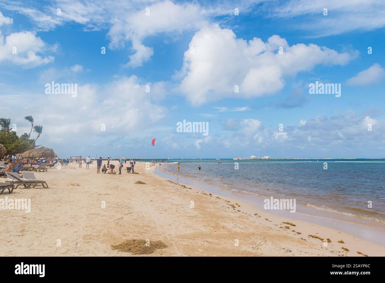 Sunny day at Cabeza de Toro (Bull's Head) Beach - Punta Cana, Dominican ...