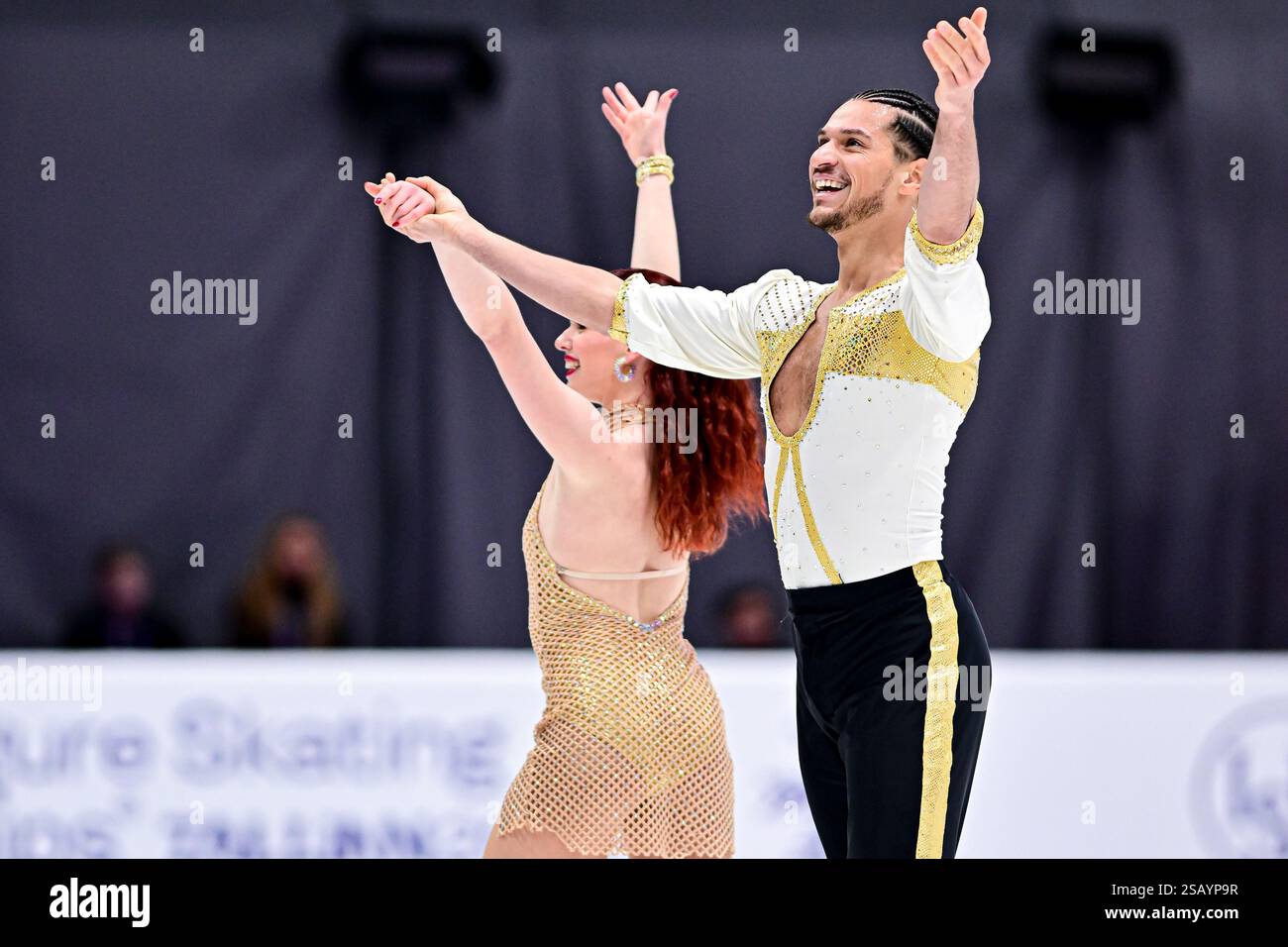 Natacha LAGOUGE & Arnaud CAFFA (FRA), during Ice Dance Rhythm Dance, at ...