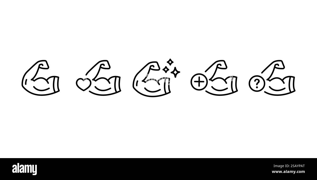 increase hand muscle icon on white background. Enlarging muscle sign ...