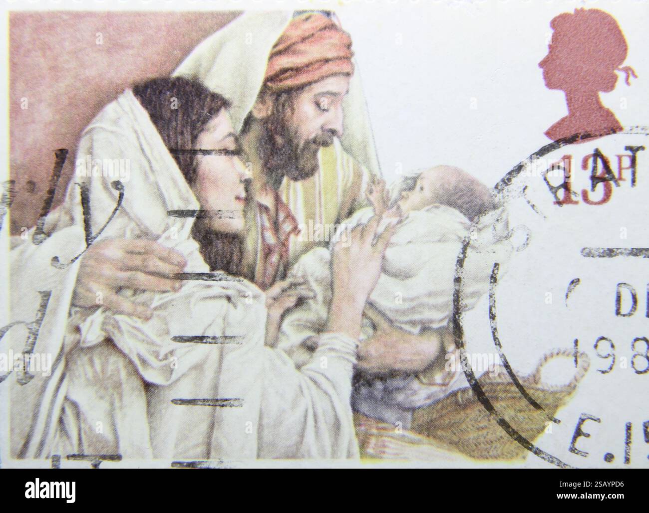 ISTANBUL, TURKEY - JANUARY 25, 2021: Great Britain stamp shows Crayon ...