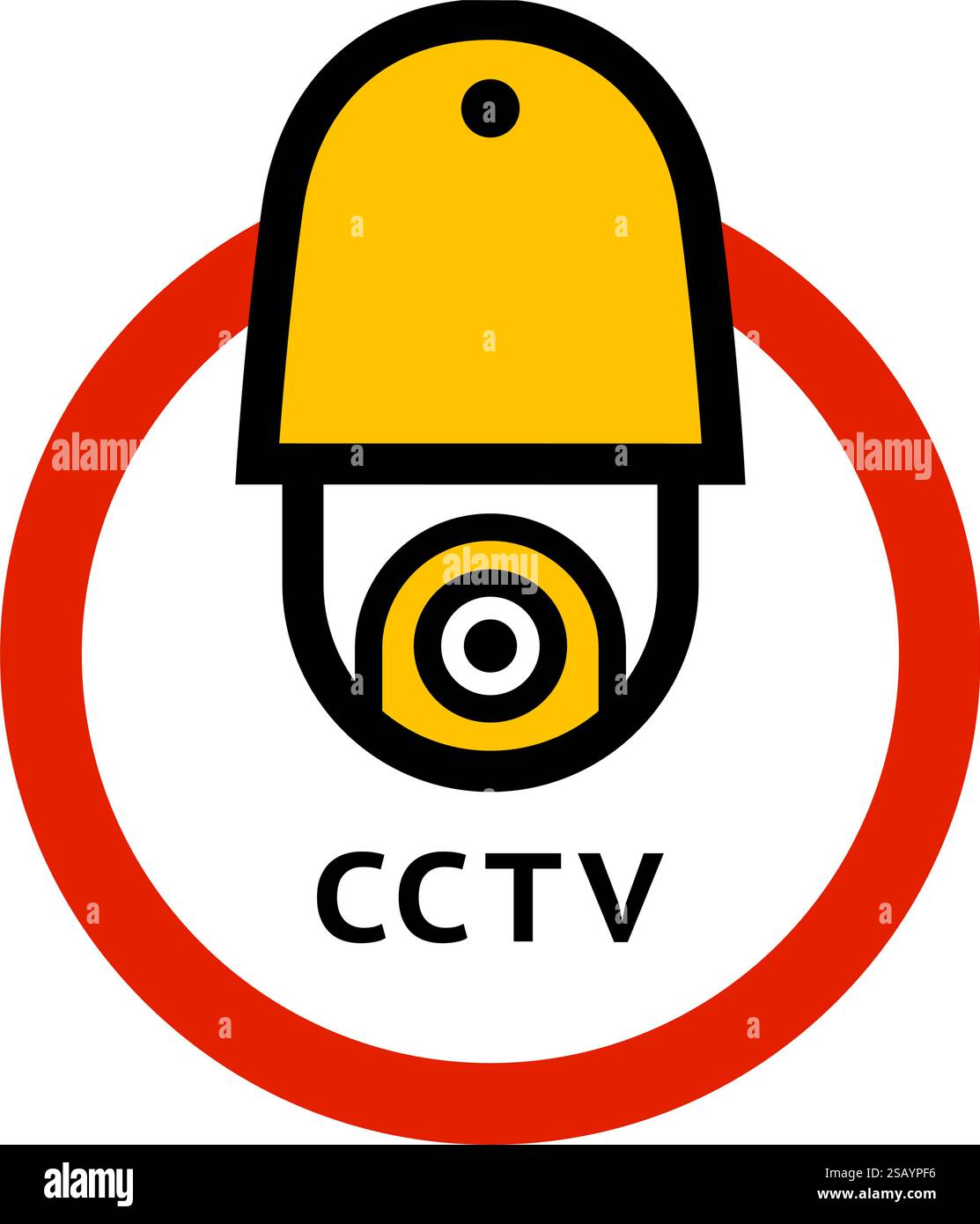 CCTV sticker, video surveillance, vector sticker Stock Vector Image ...