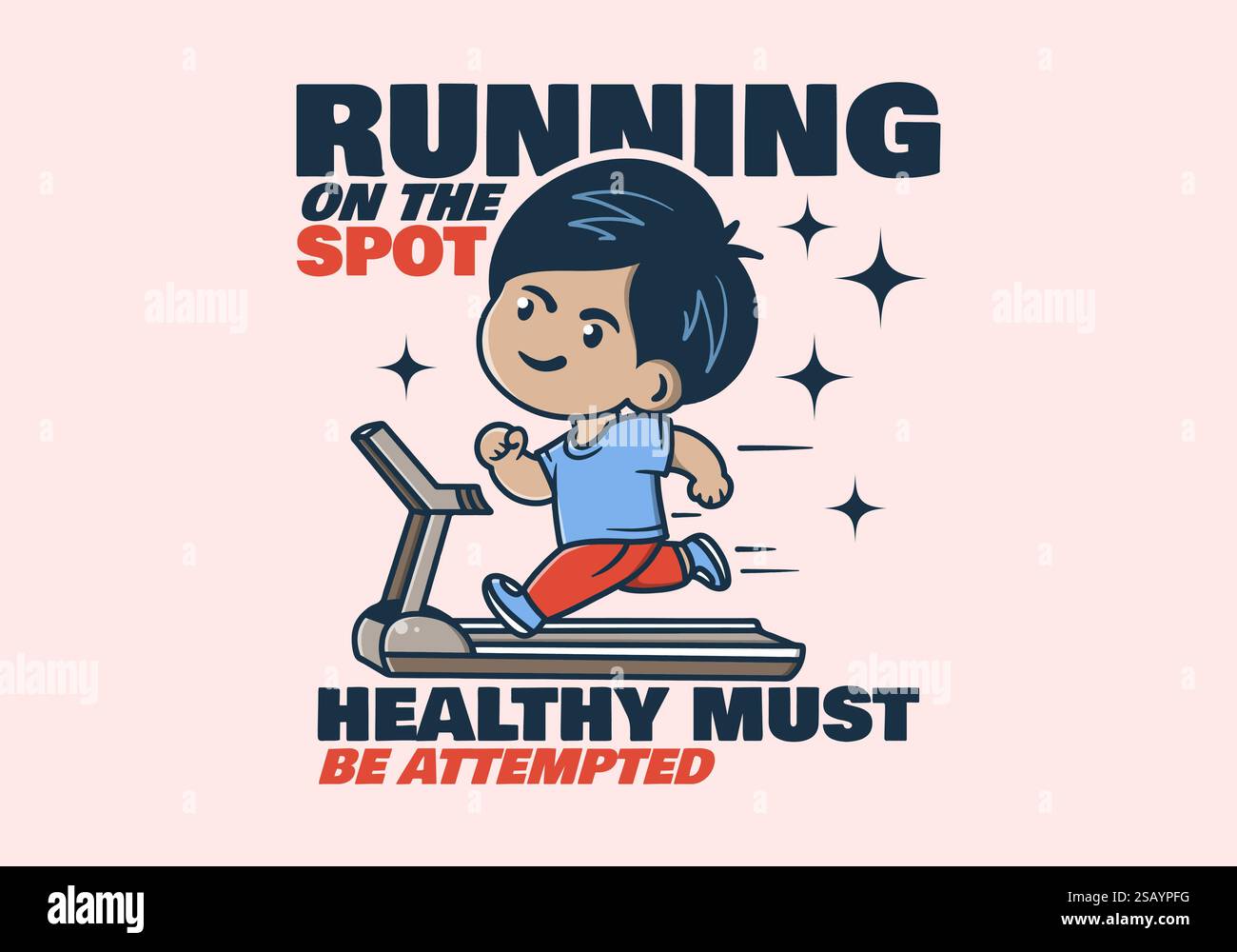 Running on the spot. Runner boy character illustration running on ...