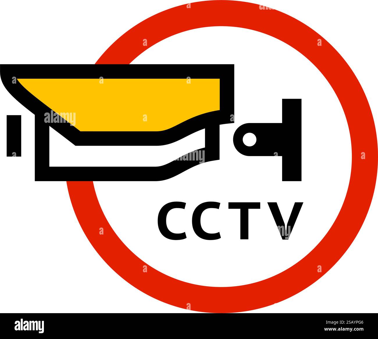CCTV sticker, video surveillance, vector sticker Stock Vector Image ...