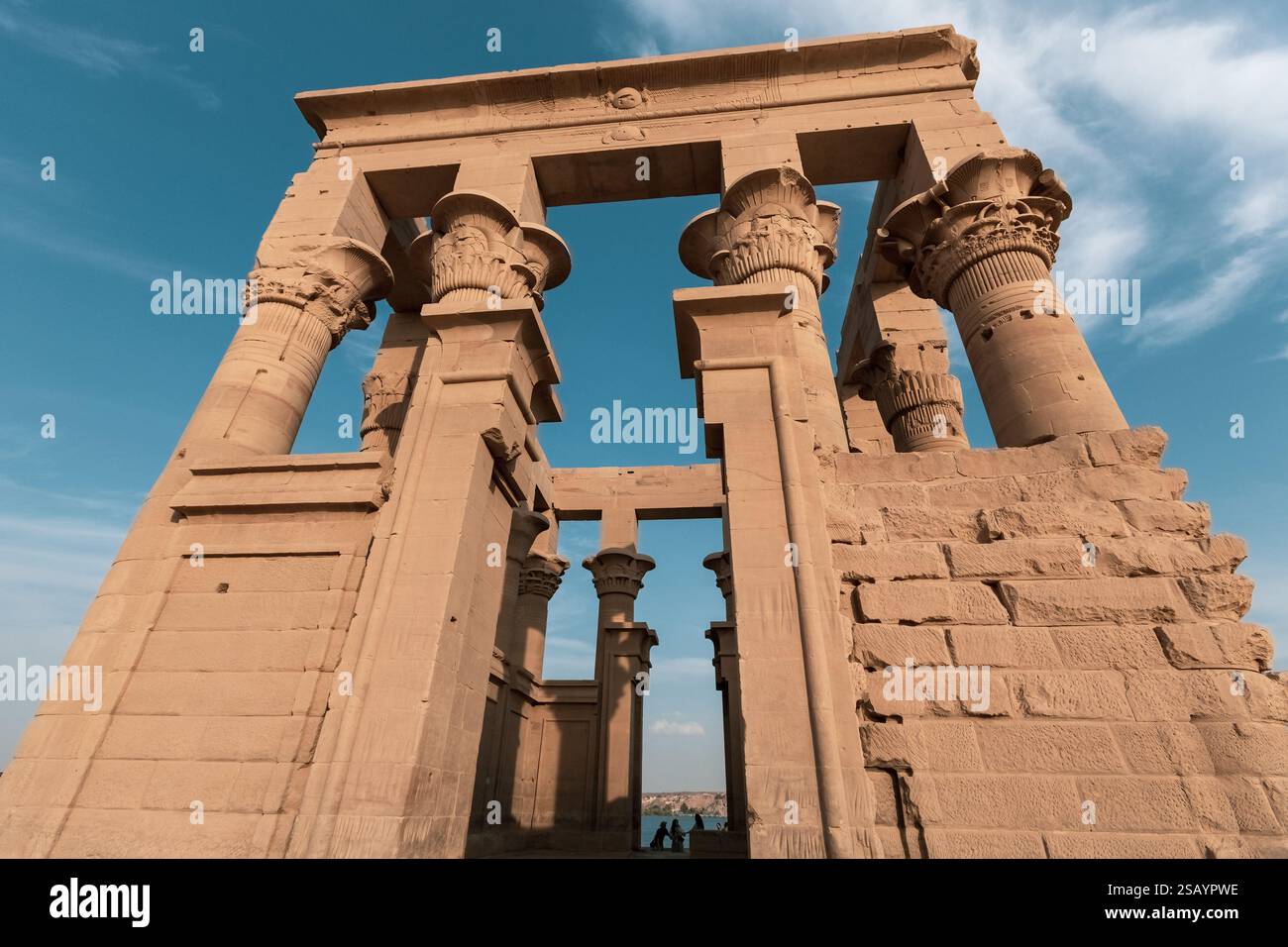 Trajan's Kiosk Philae temple in Aswan Upper Egypt Stock Photo - Alamy