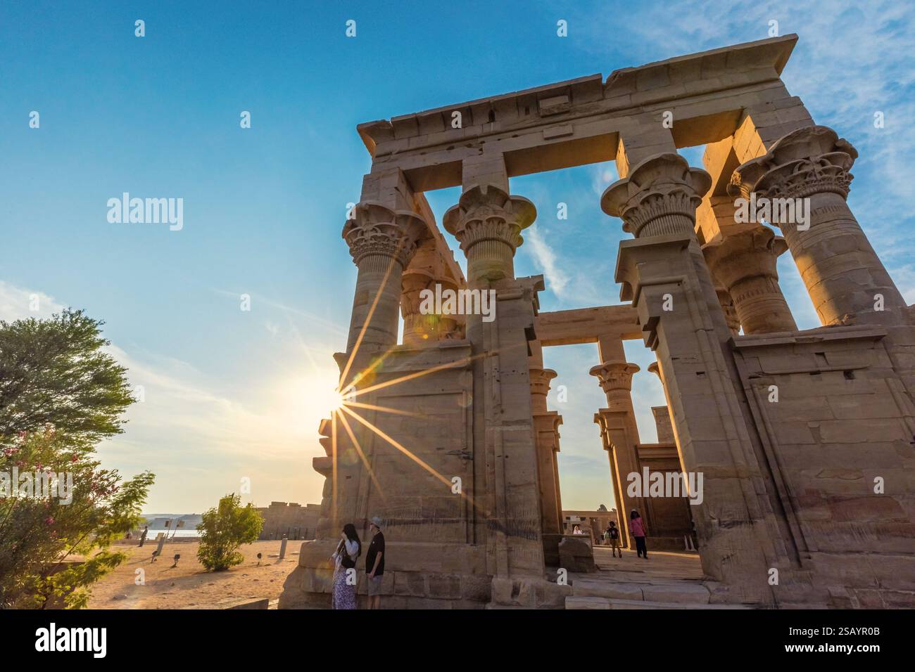 Trajan's Kiosk Philae temple in Aswan Upper Egypt Stock Photo - Alamy