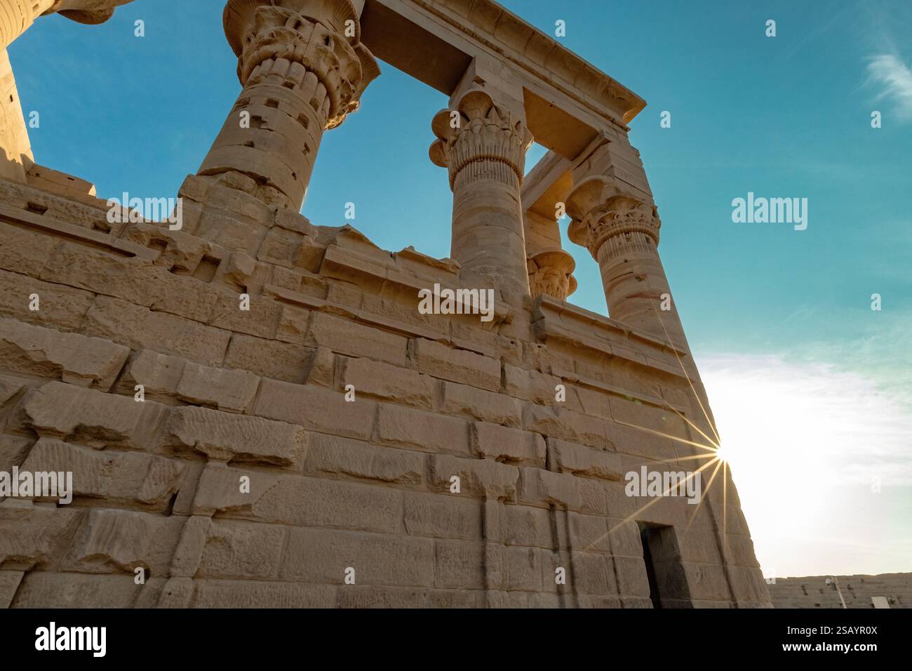 Trajan's Kiosk Philae temple in Aswan Upper Egypt Stock Photo - Alamy