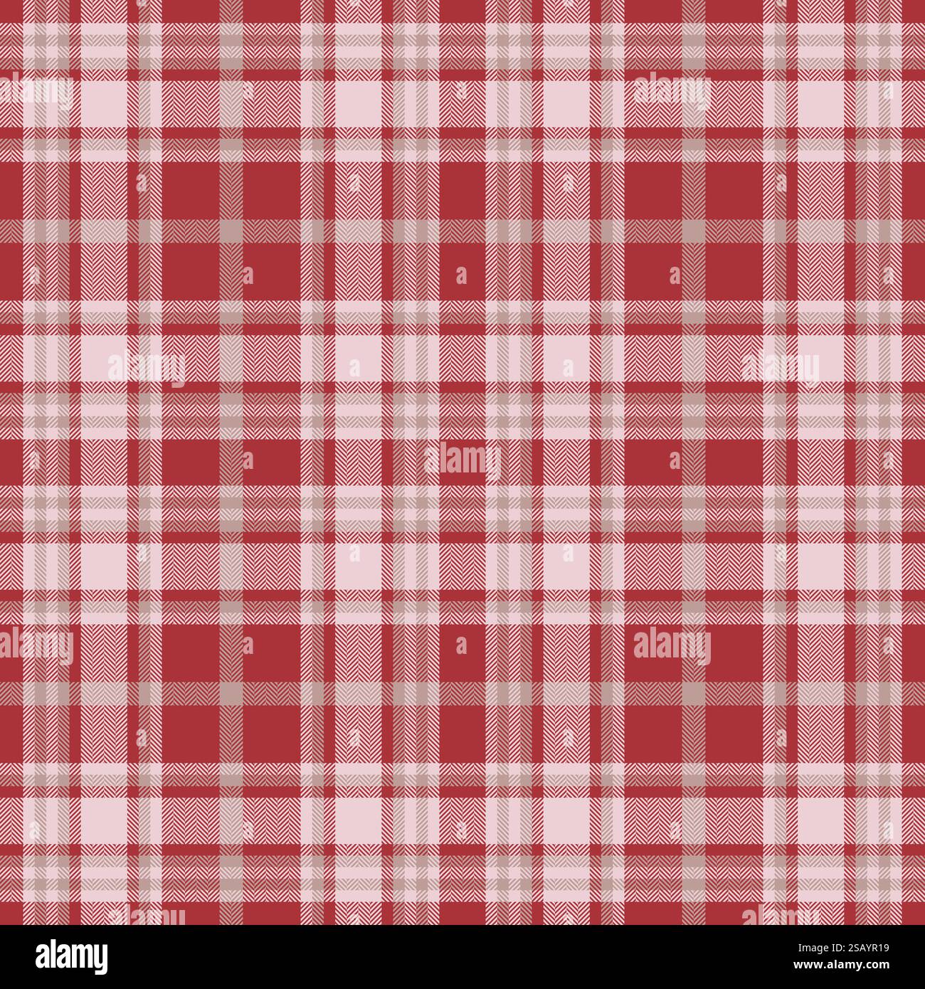 Plaid seamless pattern in red. Check fabric texture. Vector textile ...