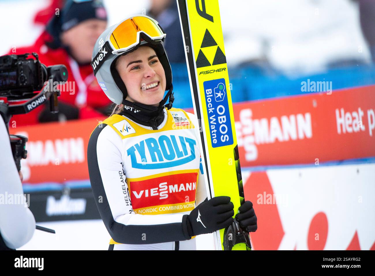HAGEN Ida Marie (Norwegen) im Ziel nach dem Skispringen jubelt ueber ...