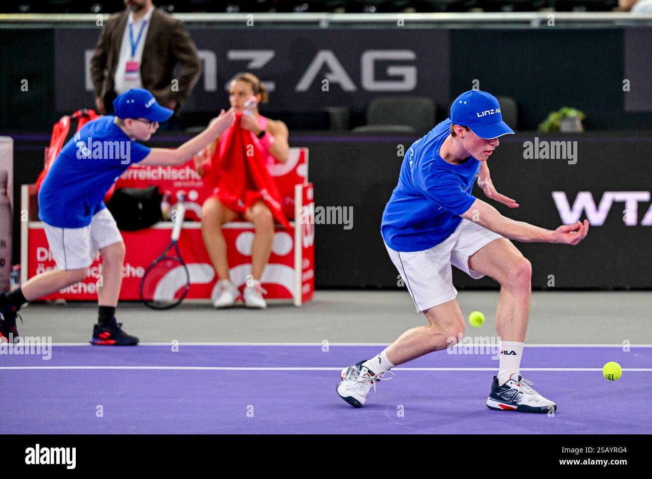 Linz, Austria. 31st Jan, 2025. LINZ, AUSTRIA -JANUARY 31: Ballchilds ...