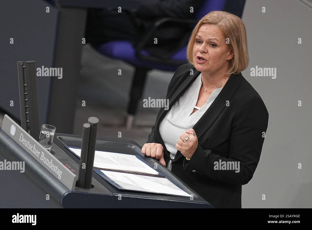 Berlin, Germany. 31st Jan, 2025. Nancy Faeser (SPD), Federal Minister ...