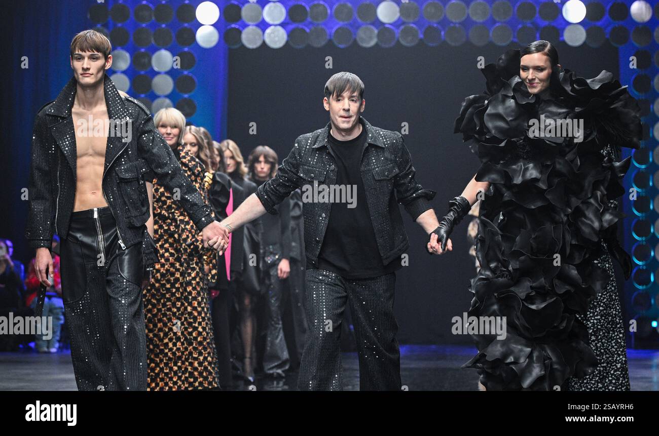 Berlin, Germany. 31st Jan, 2025. After his show, designer Kilian Kerner ...