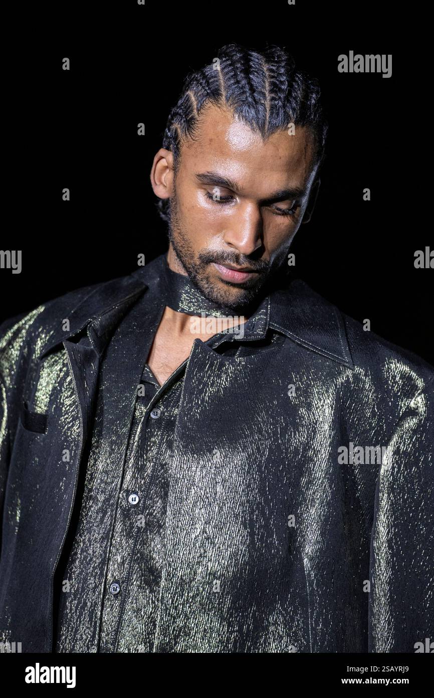 London, UK. 31 January 2025. A model on the catwalk during Fashion in ...