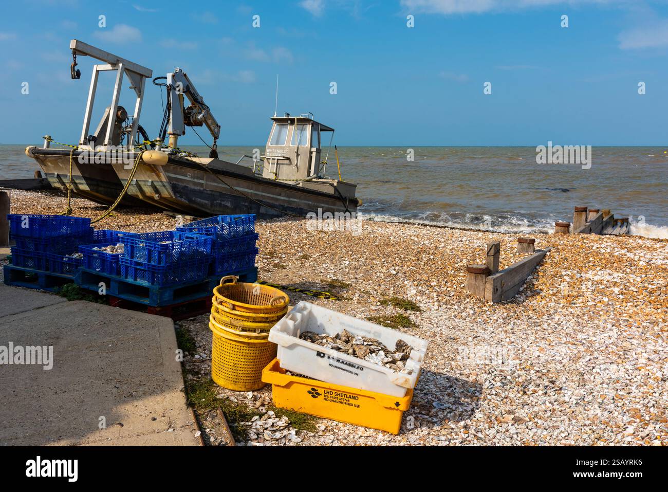 Whitstable oyster boat Stock Photo - Alamy