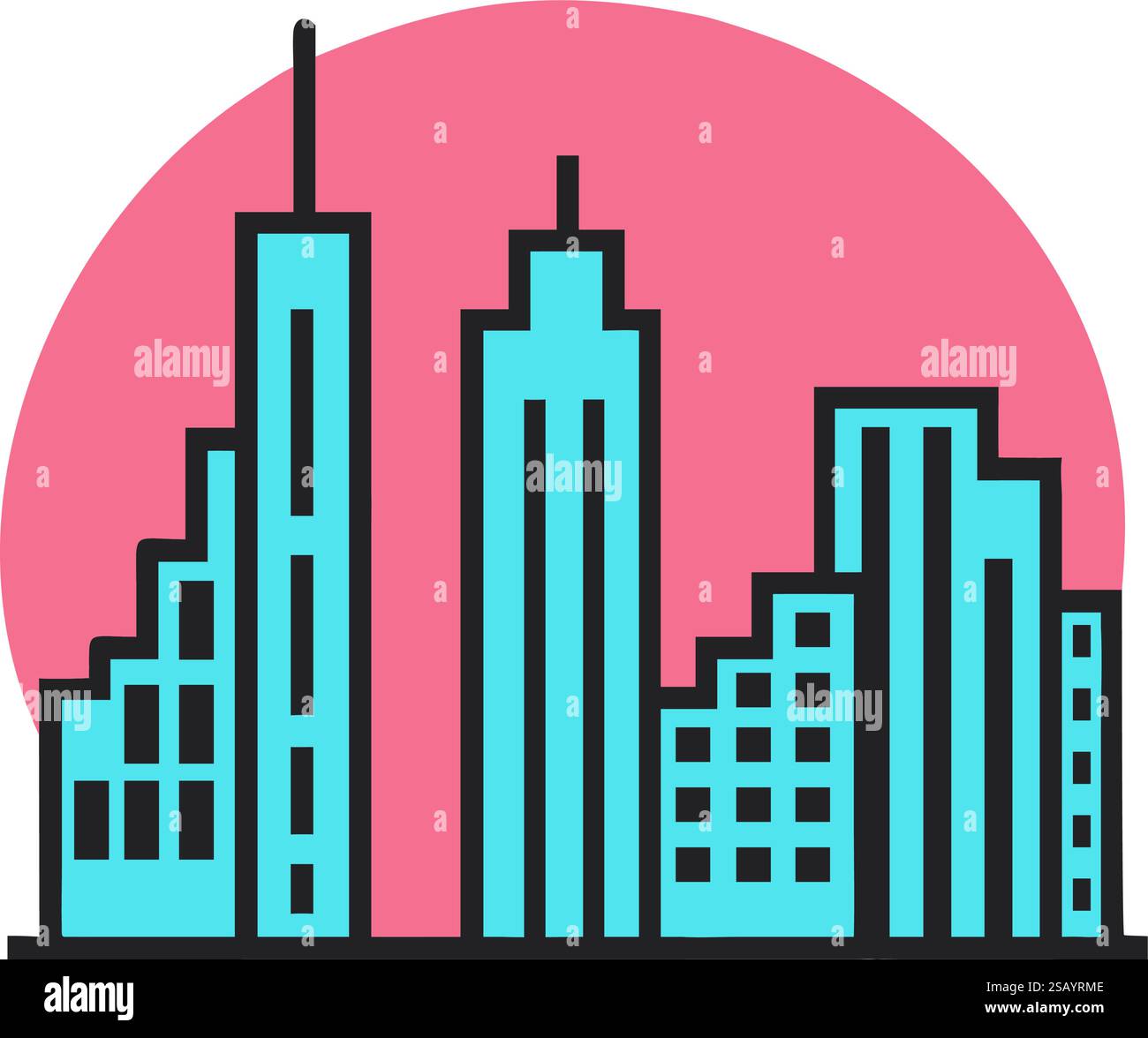 Metropolis urban skyline highrise Stock Vector Images - Alamy