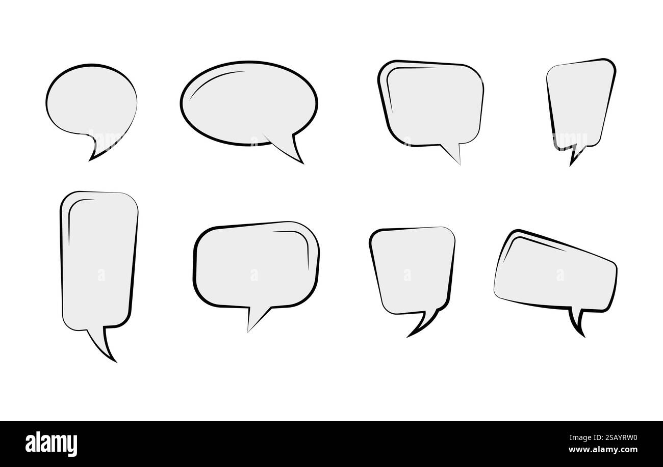 Speech bubbles, communication concept, vector illustration stock ...