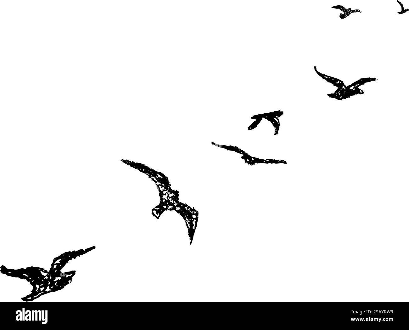 Birds fly away Stock Vector Images - Alamy