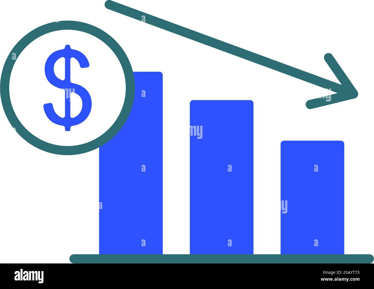 Economic Data Analysis and Decline Icon Stock Vector Image & Art - Alamy