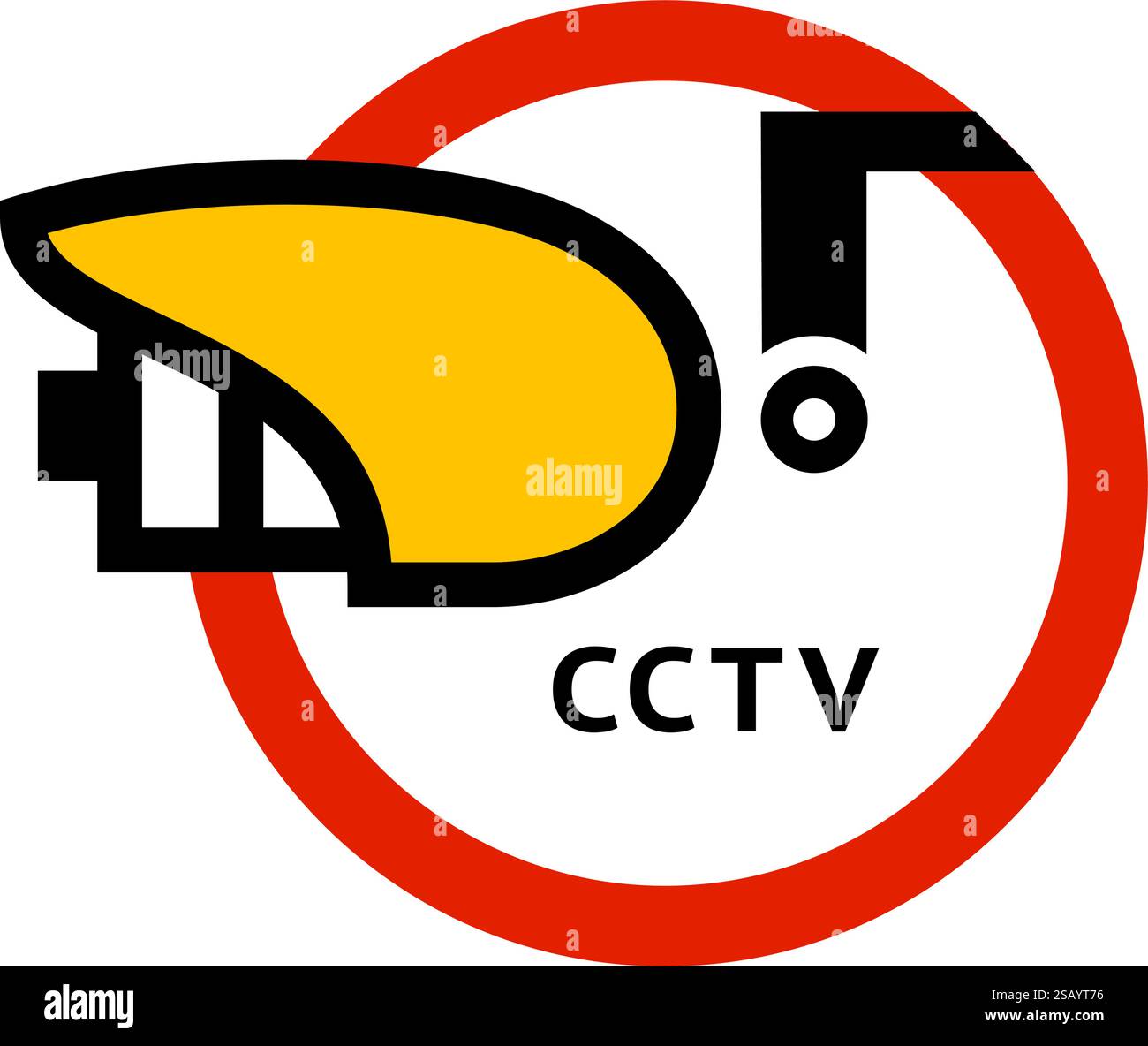 CCTV sticker, video surveillance, vector sticker Stock Vector Image ...