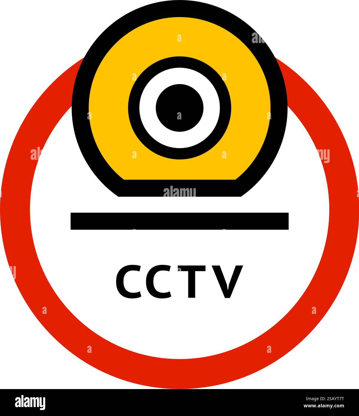 CCTV sticker, video surveillance, vector sticker Stock Vector Image ...