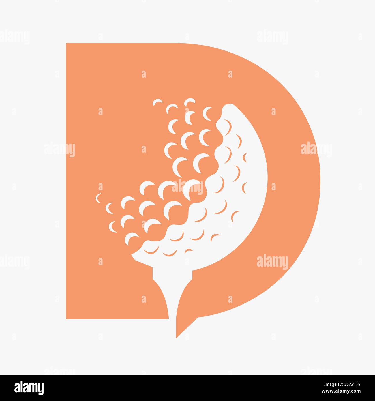 Initial Golf Ball On Letter D Logo Design Vector Template. Golf Logo ...
