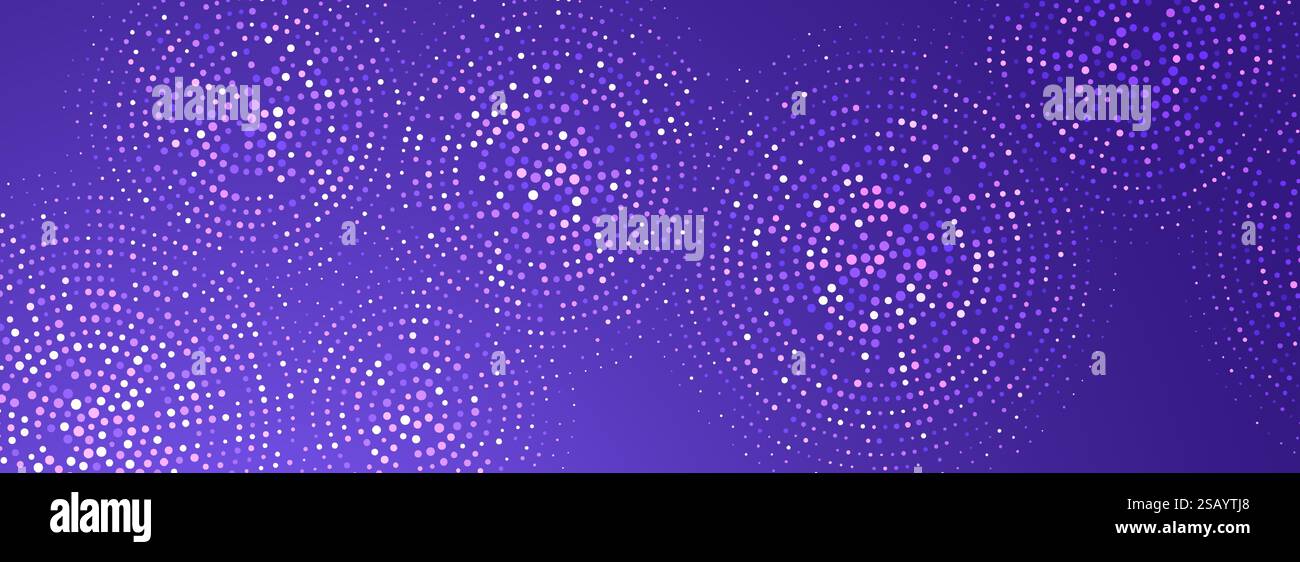 Digital technology pattern wallpaper. Glowing purple dotted circle ...