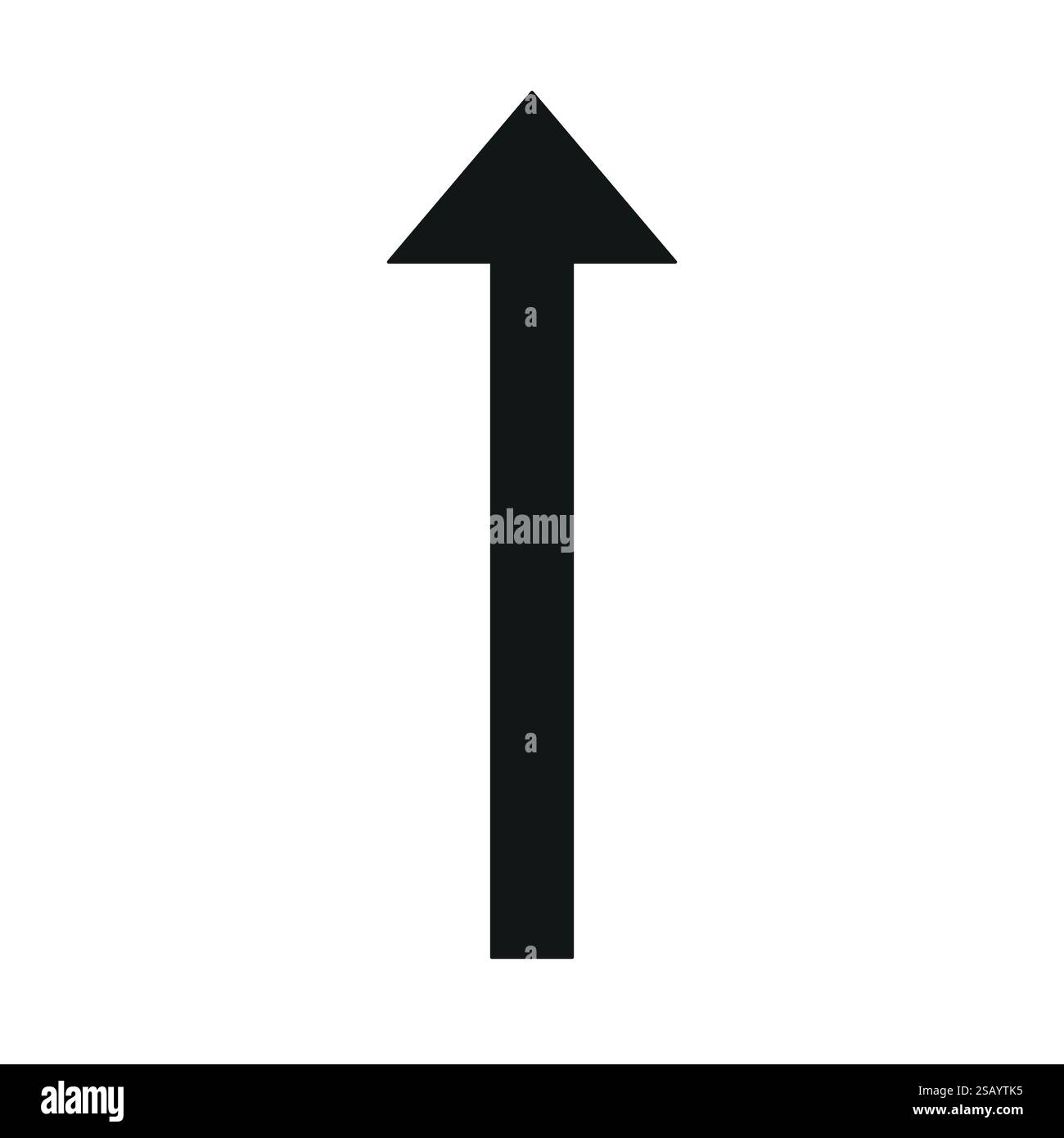 Vector flat up arrow silhouette isolated on white background Stock ...