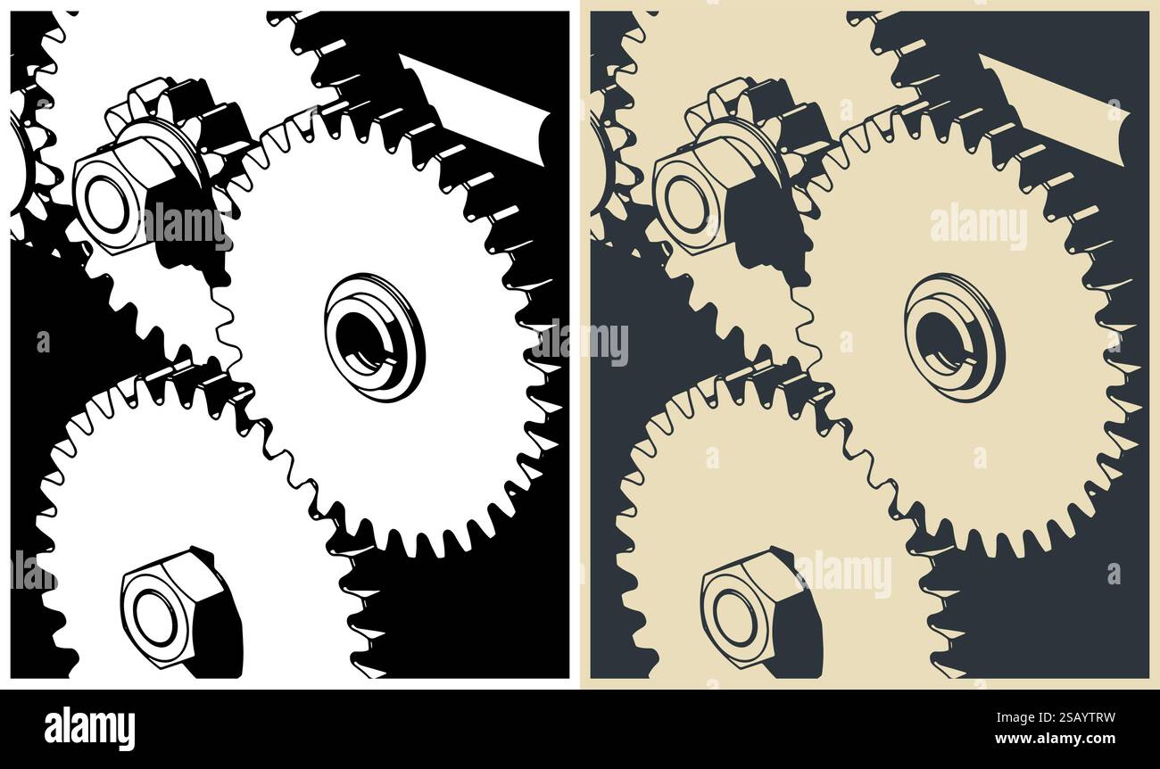 Engineering close up Stock Vector Images - Alamy