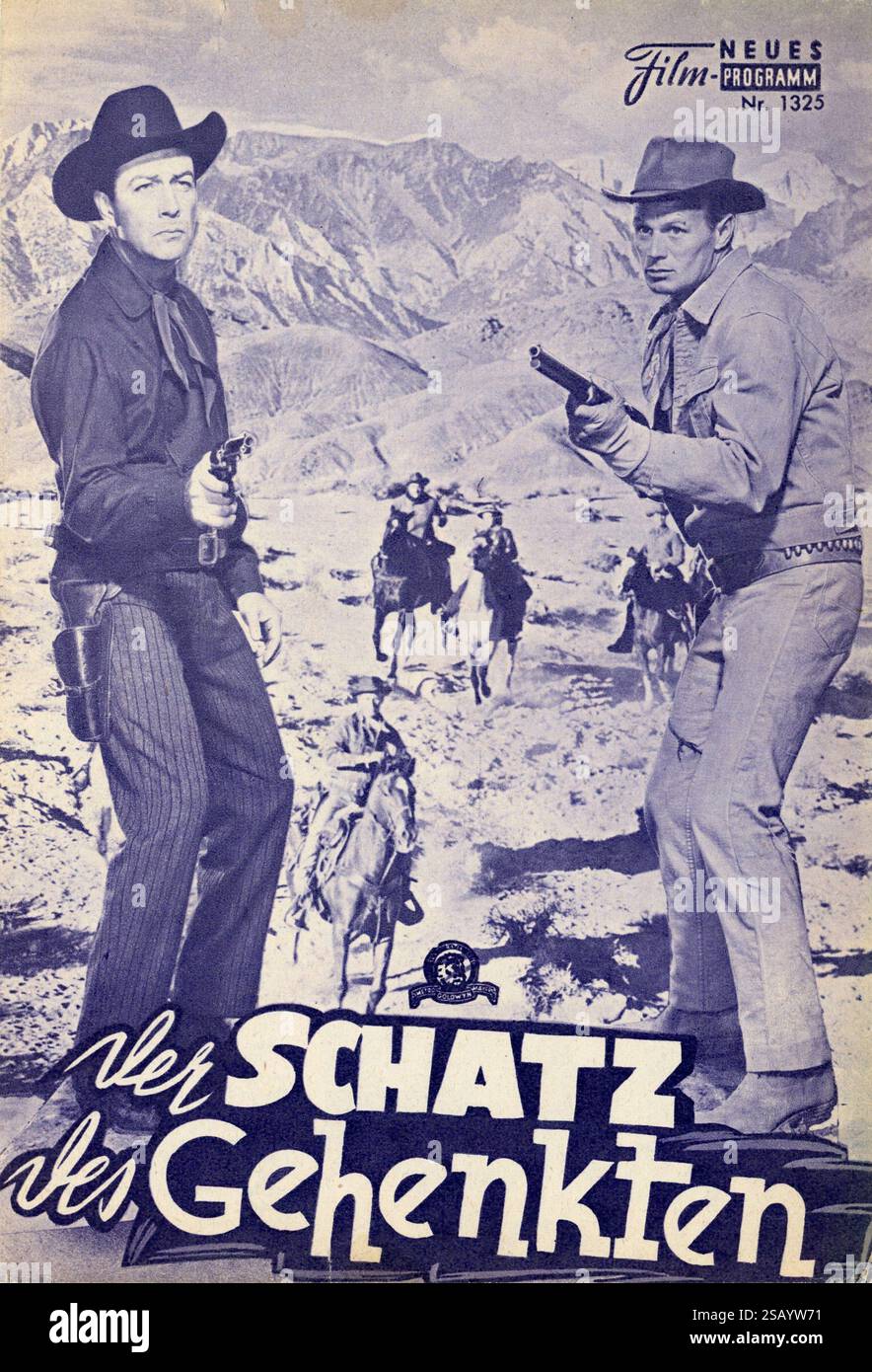 ROBERT TAYLOR and RICHARD WIDMARK in THE LAW AND JAKE WADE / DER SCHATZ ...