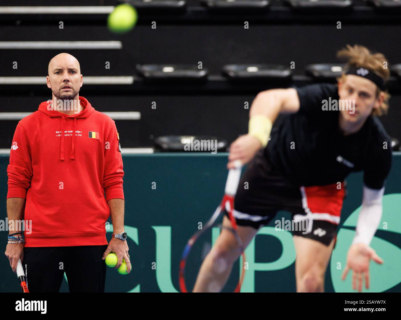 Hasselt, Belgium. 31st Jan, 2025. Belgian captain Steve Darcis and ...
