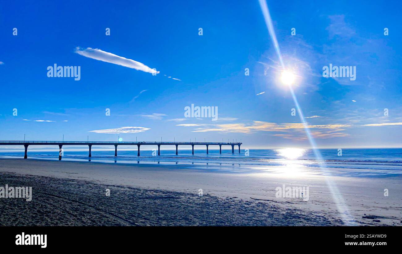 Long bridge on beach hi-res stock photography and images - Alamy