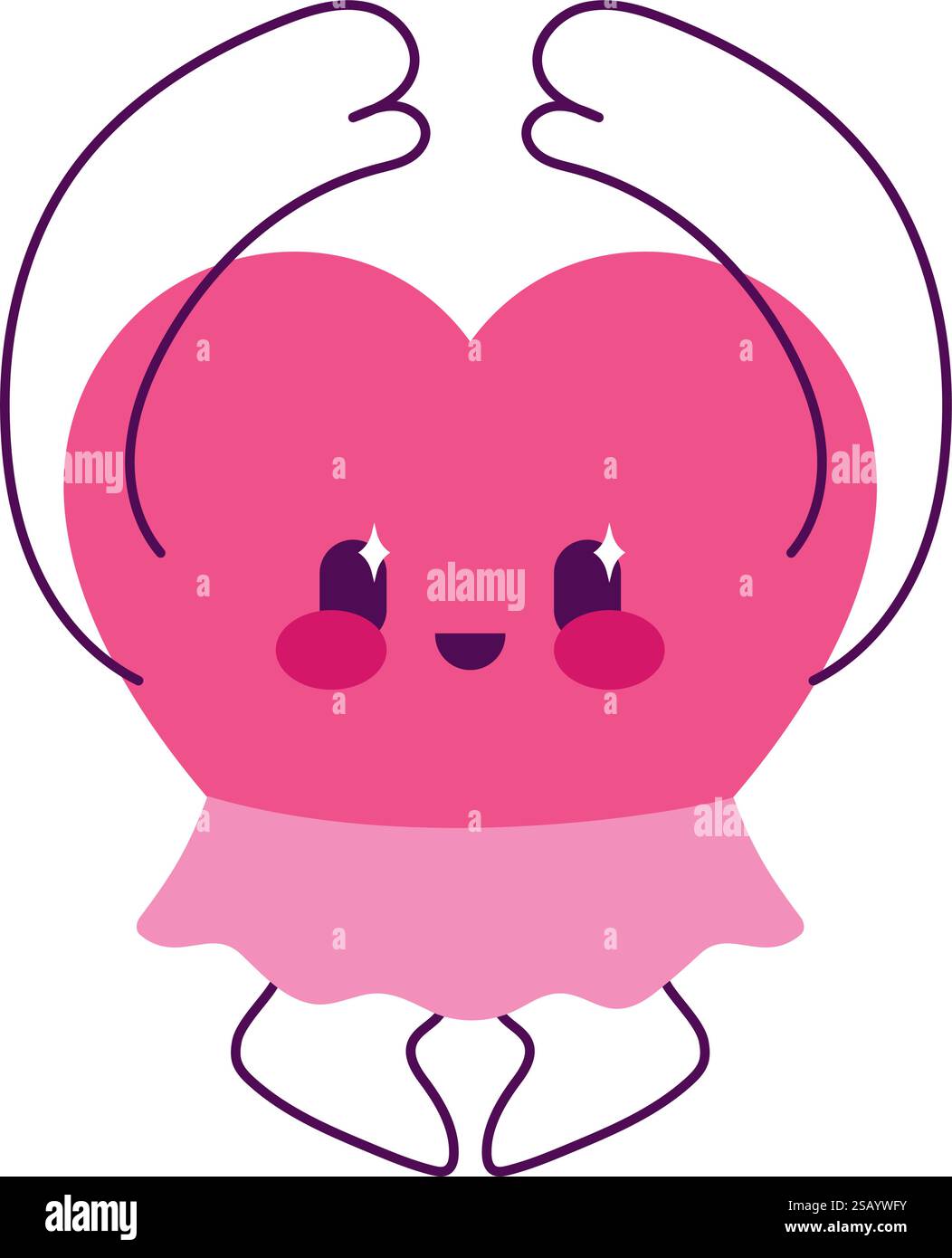 cute Heart dancing Illustration Stock Vector Image & Art - Alamy
