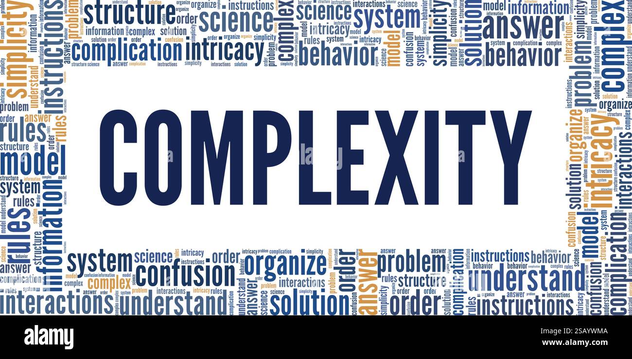 Complexity word cloud conceptual design isolated on white background ...