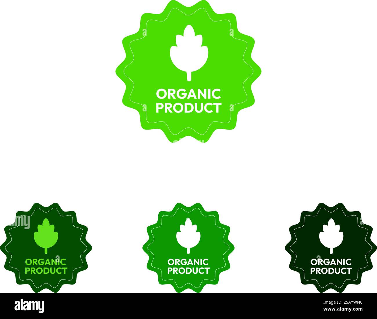 Organic Product Certification Badge Eco-Friendly Label Design Stock ...