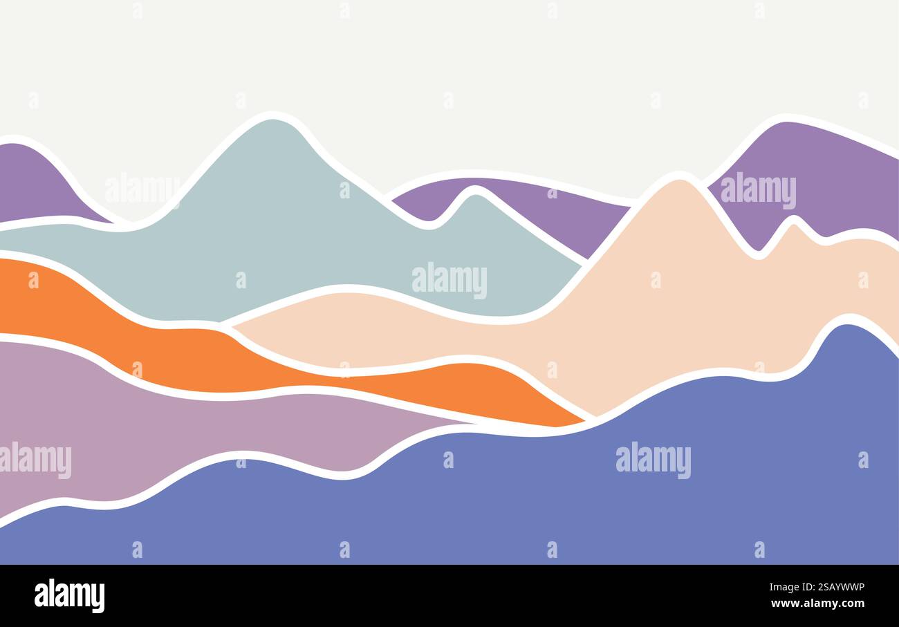 Abstract Mountain vector Illustration. Landscape Background Design ...