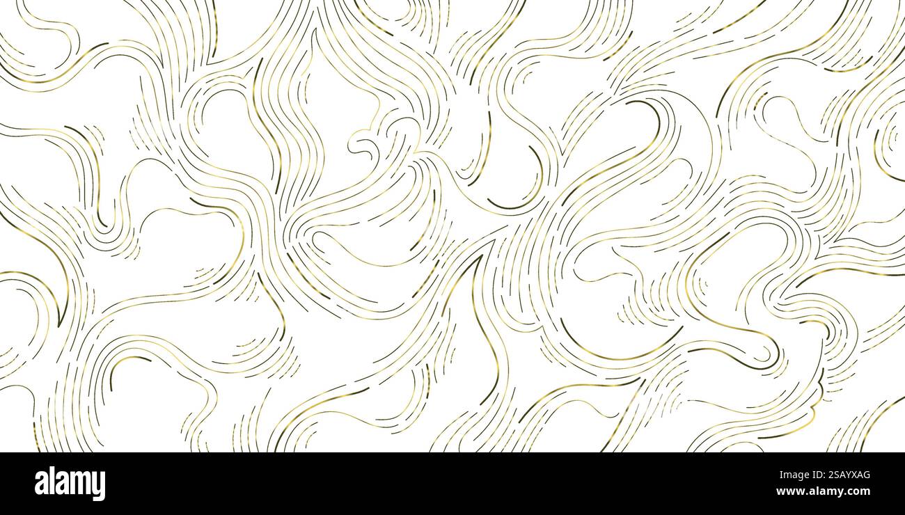 Vector wave line pattern, wood texture, luxury elegant japanese style illustration. Swirl art ...