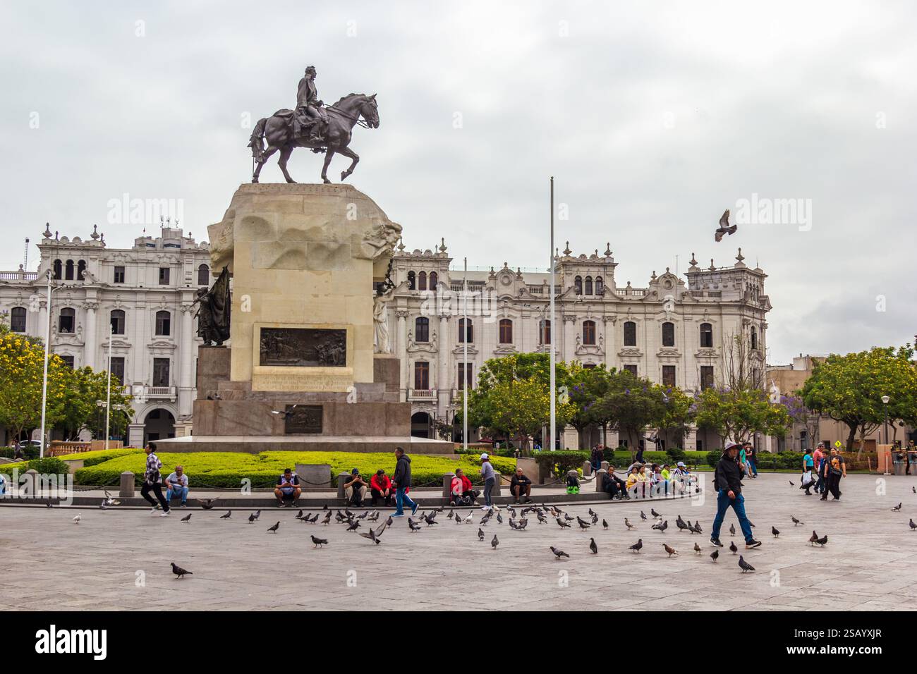 San Martin Square - Lima, Peru Stock Photo - Alamy
