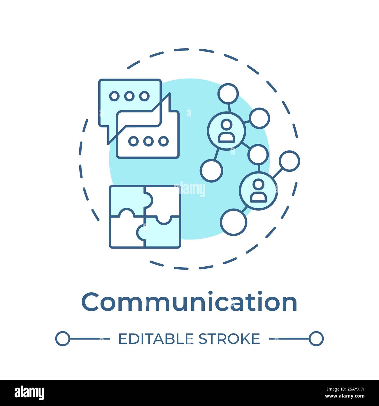Communication soft blue concept icon Stock Vector Image & Art - Alamy