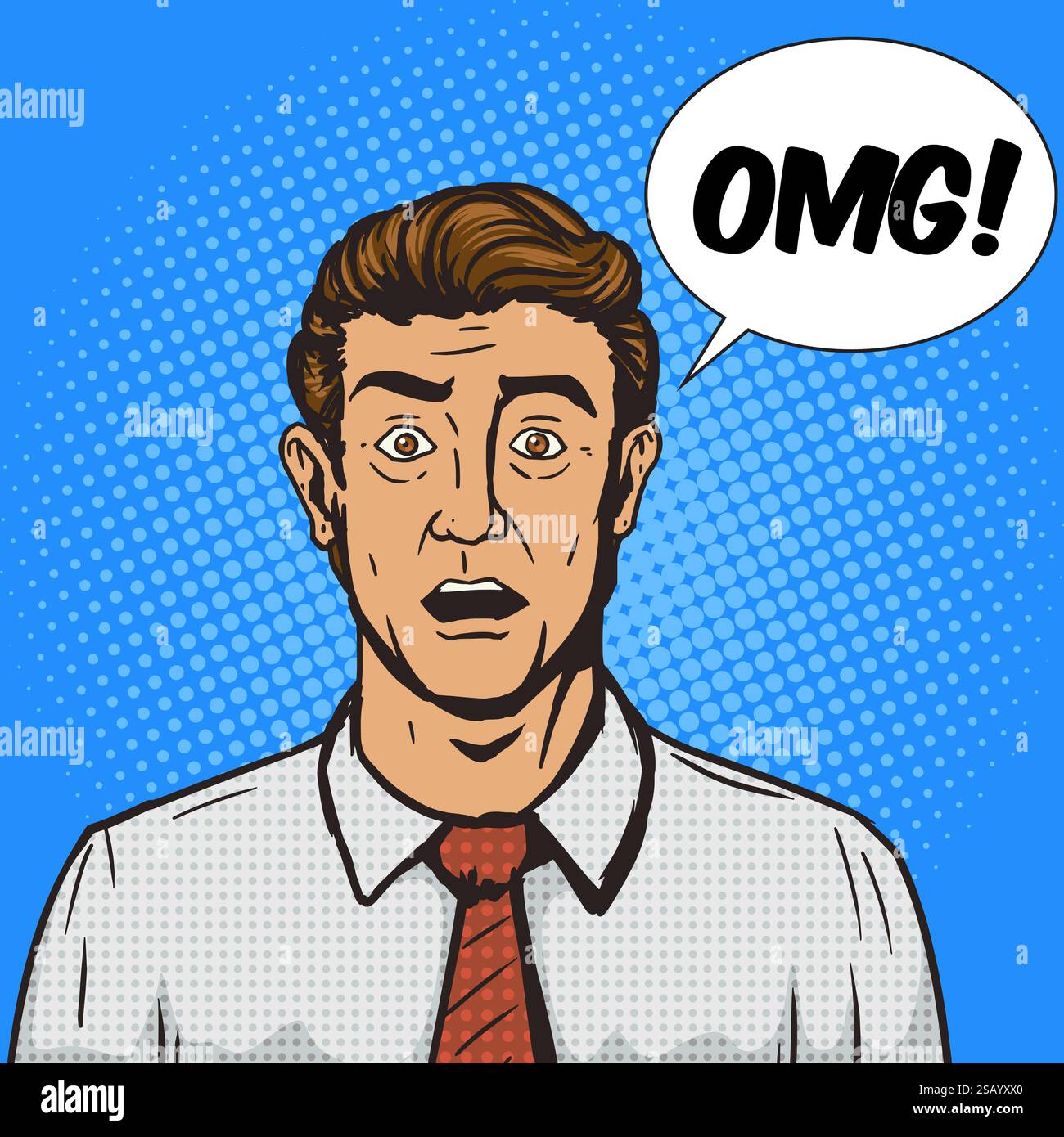 Man surprised look on face Stock Vector Images - Alamy